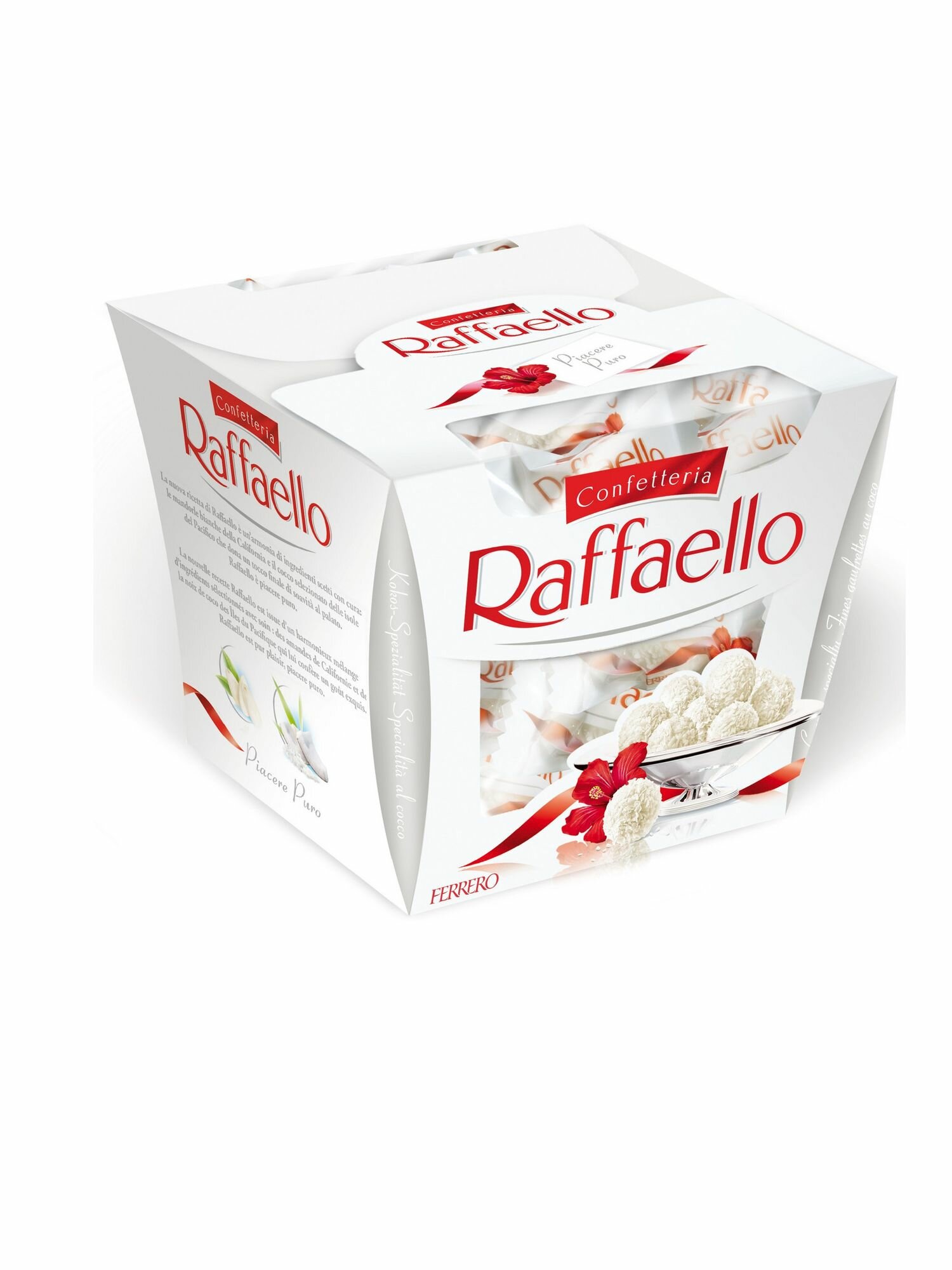 Набор конфет Raffaello с цельным миндальным орехом в кокосовой обсыпке, 150г