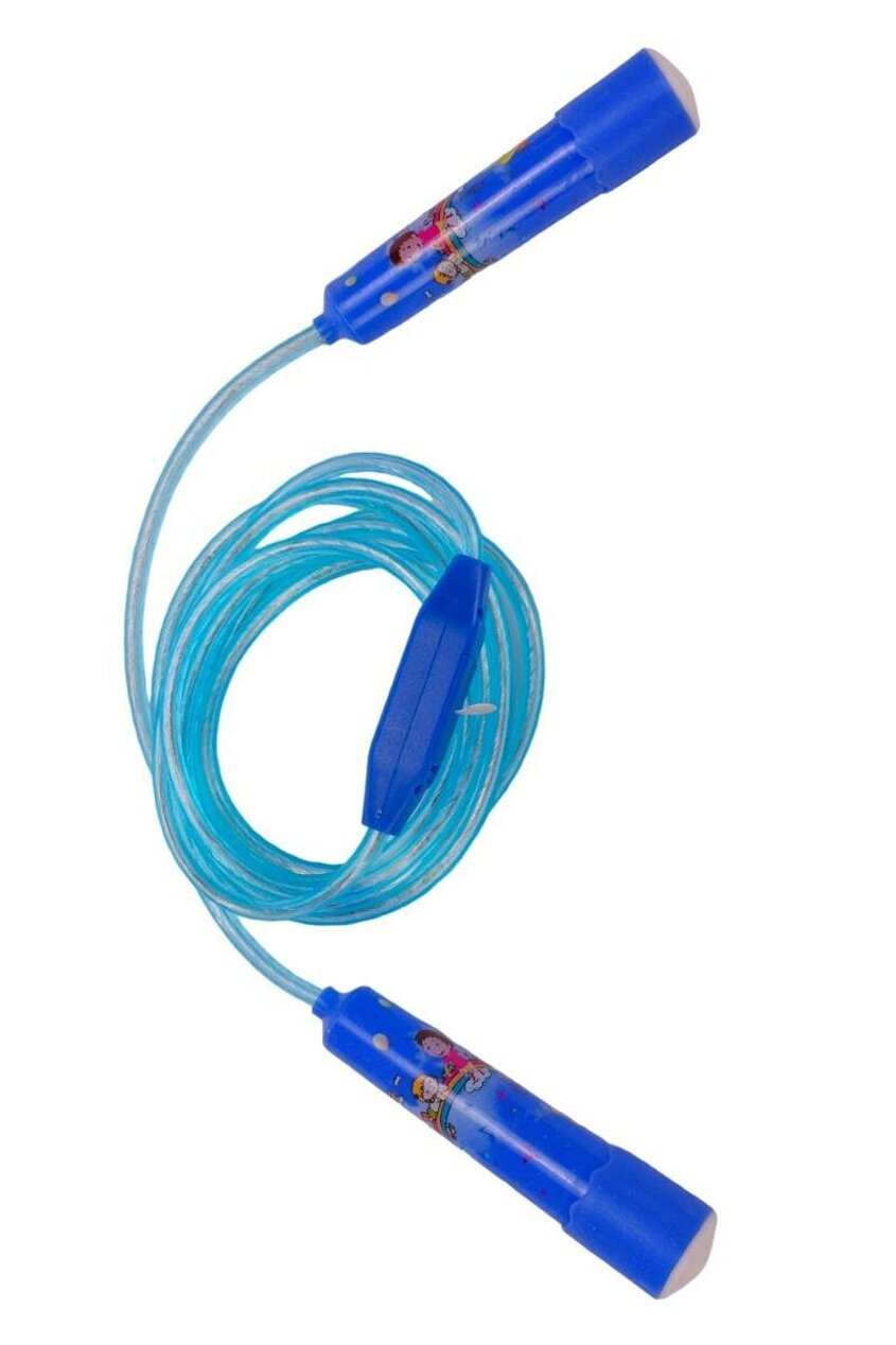 Скакалка детская 'Кузнечик' со светом, длина 2,1м, толщина 4мм, микс