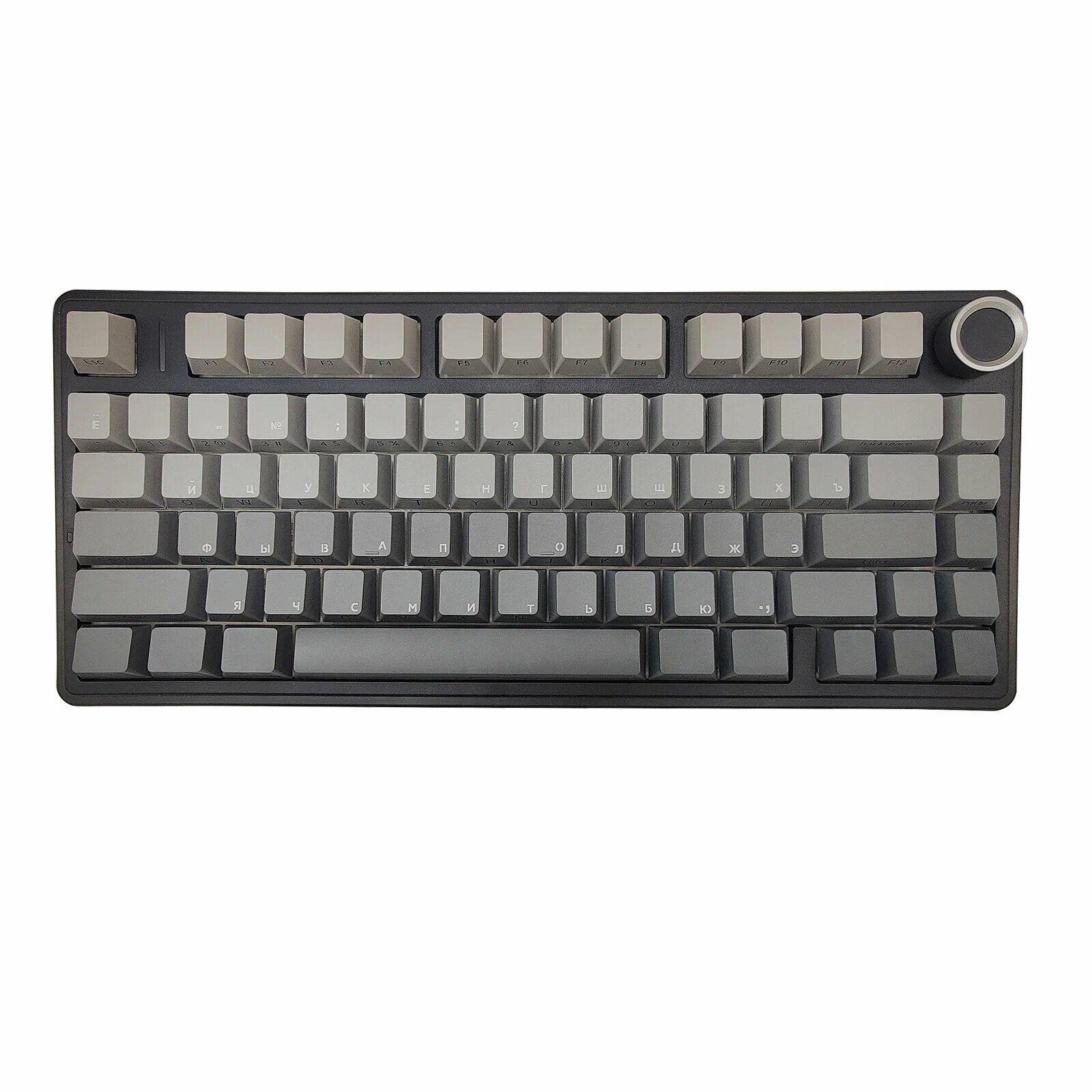 Беспроводная механическая клавиатура Epomaker x Aula F75 серый-белый, Bluetooth 5.0, USB Type-C, Русская гравировка