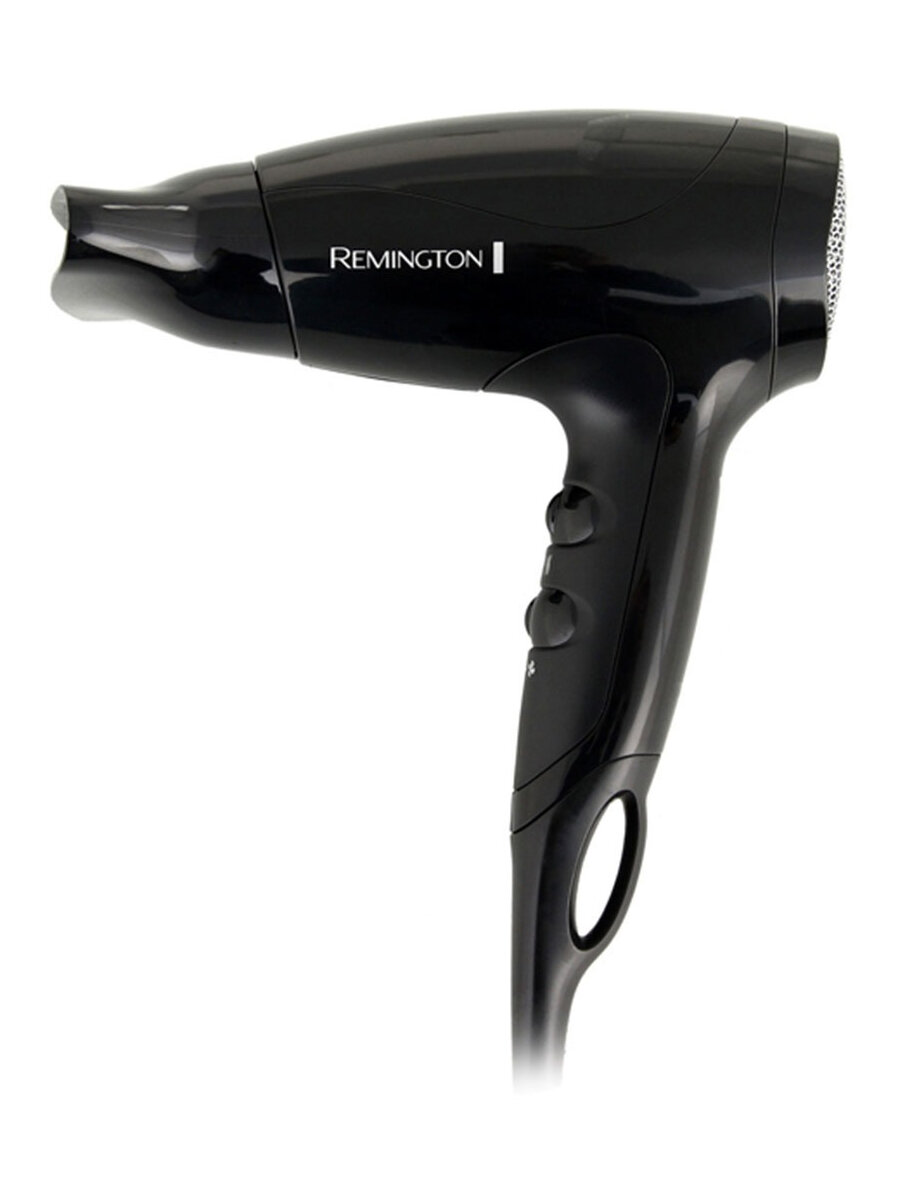 Фен для волос Remington D5000 Compact 1800 мощный и компактный, дорожный, с эко-режимом и концентратором, для бережной сушки и укладки с 3 режимами температуры