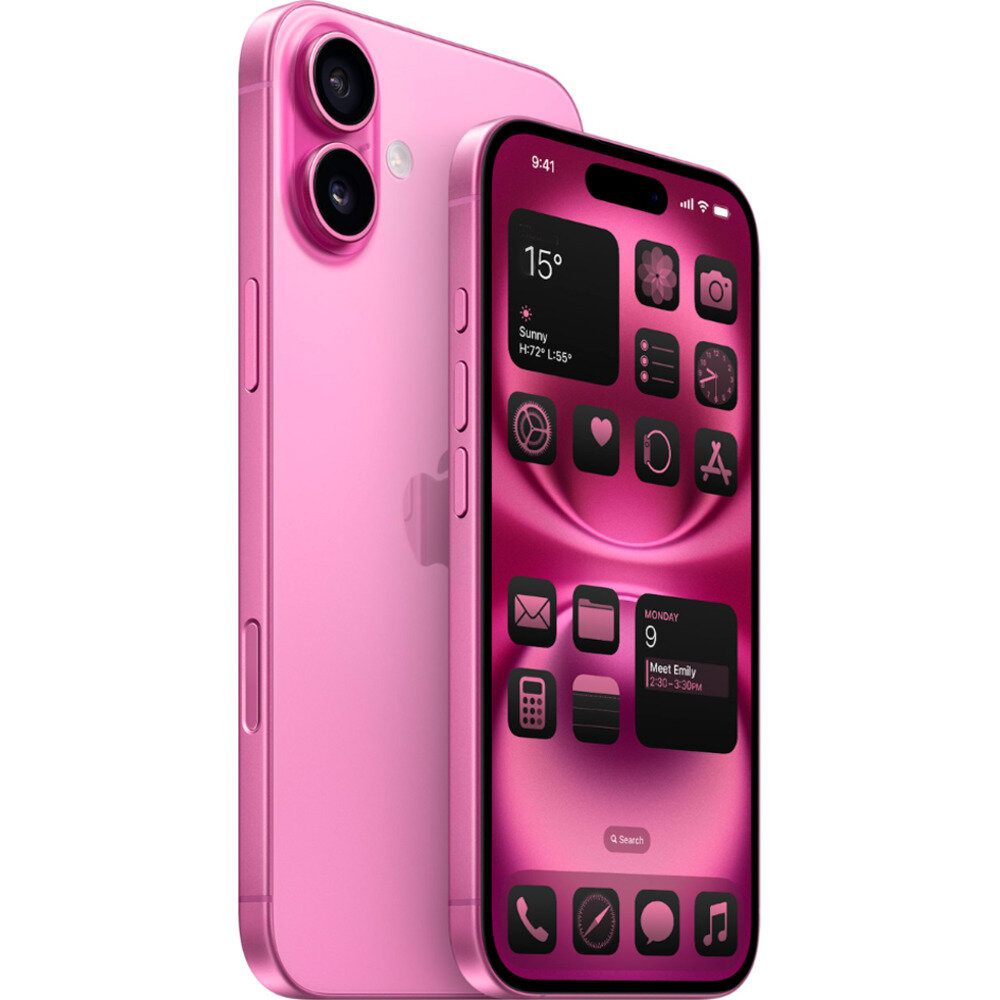Смартфон Apple iPhone 16 128 ГБ, Dual еSIM, Pink (Розовый)