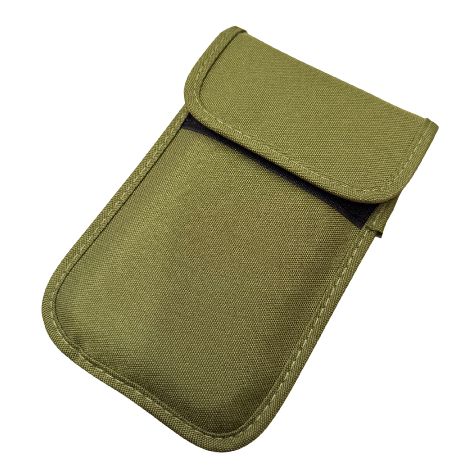 Экранирующий чехол Фарадея для смартфона и смарт-ключей (Олива); 17.5х12 см; (без крепления)