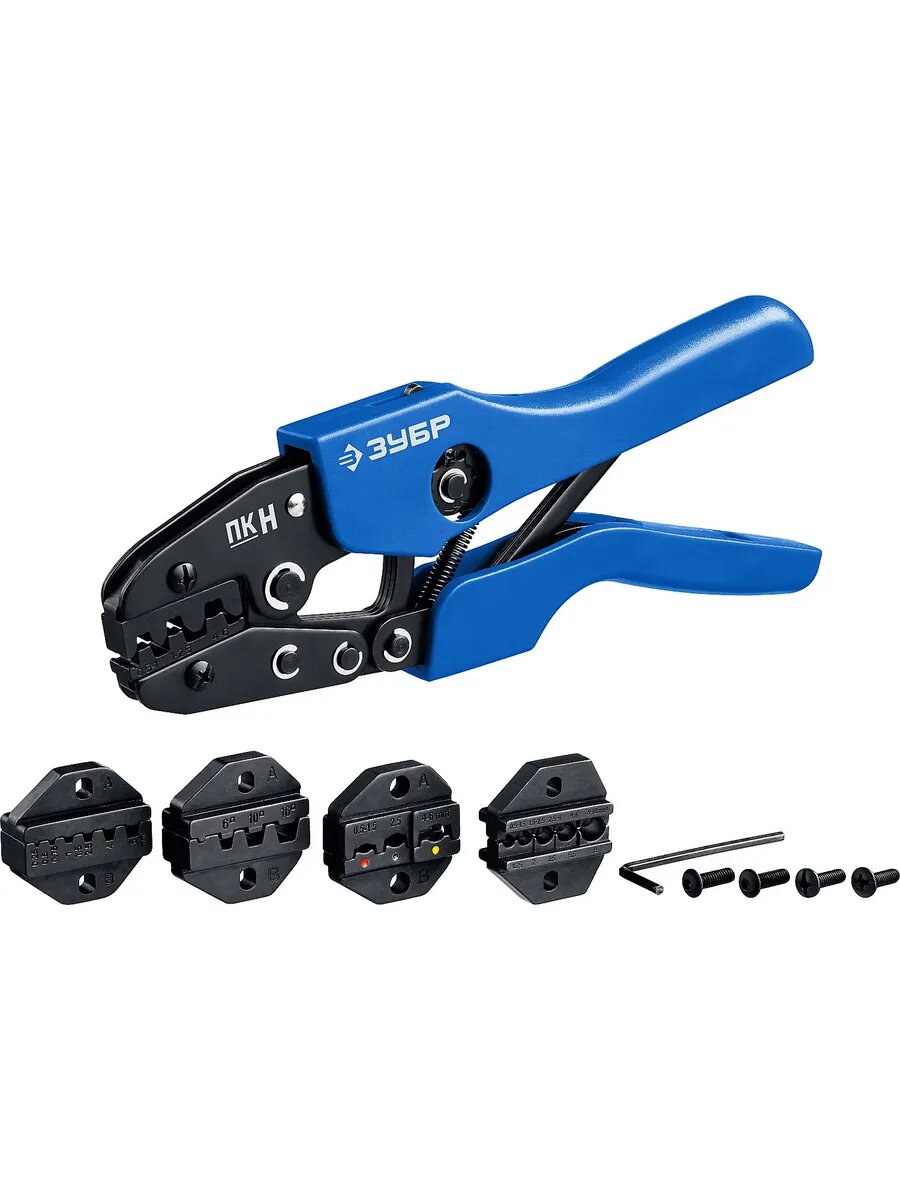 ПК-Н, 5 матриц в кейсе, пресс-клещи для кабельных наконечни