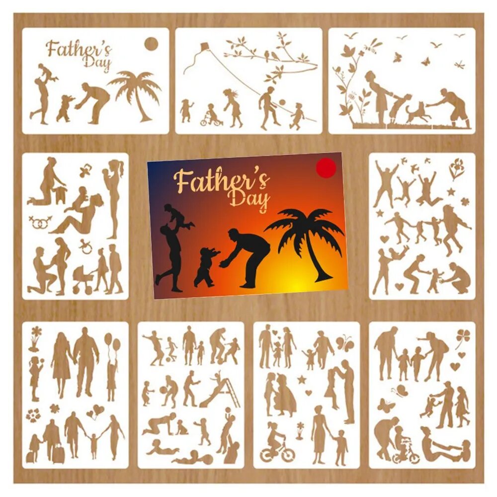 Трафарет для 3D-ручки, набор тематических шаблонов для творчества, коричневый