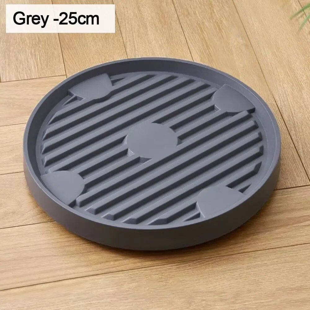 Пластиковый съемный поддон для цветочных горшков бежевый/серый Серый, grey-25cm