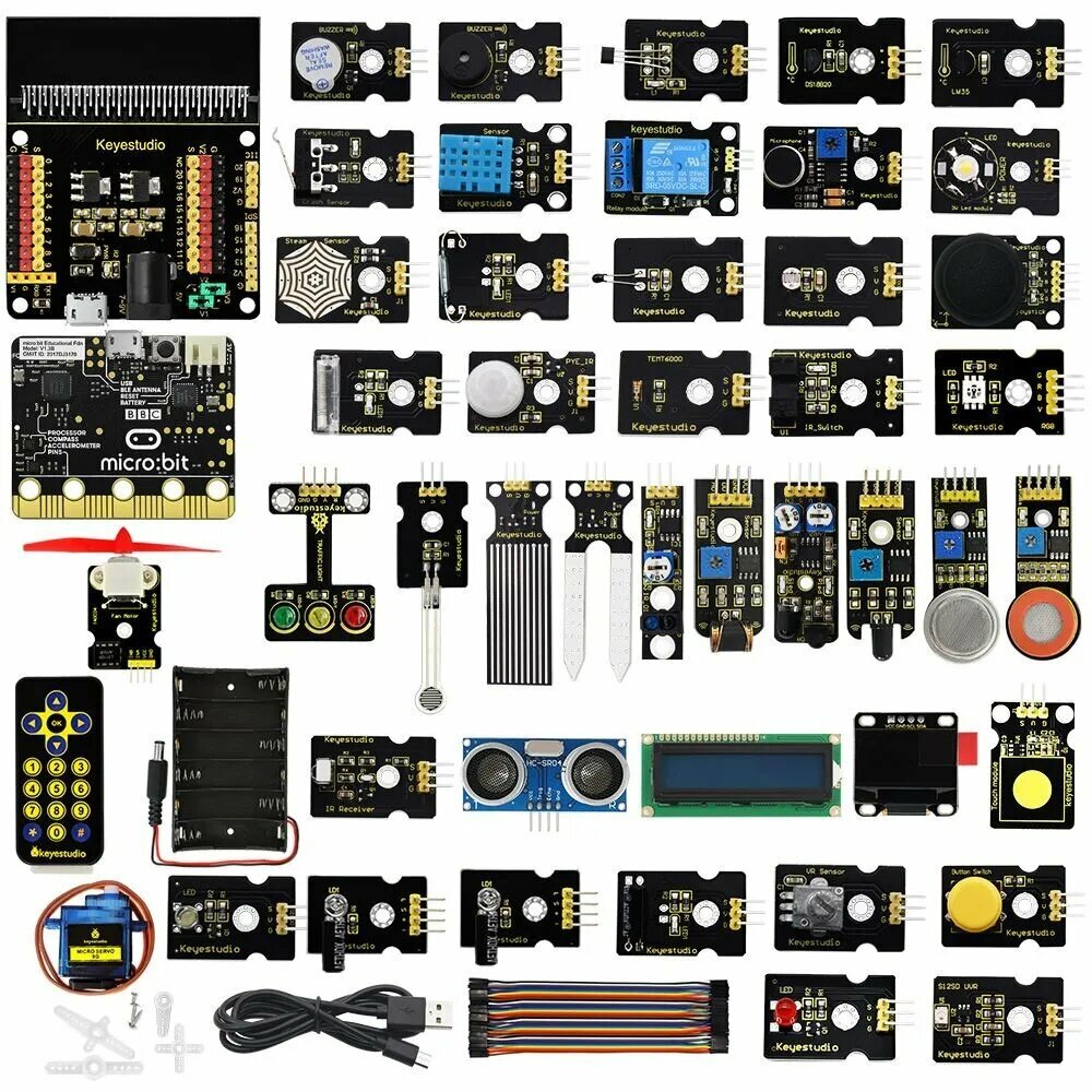 Keyestudio Стартовый набор 45-в-1 для датчиков Micro: bit