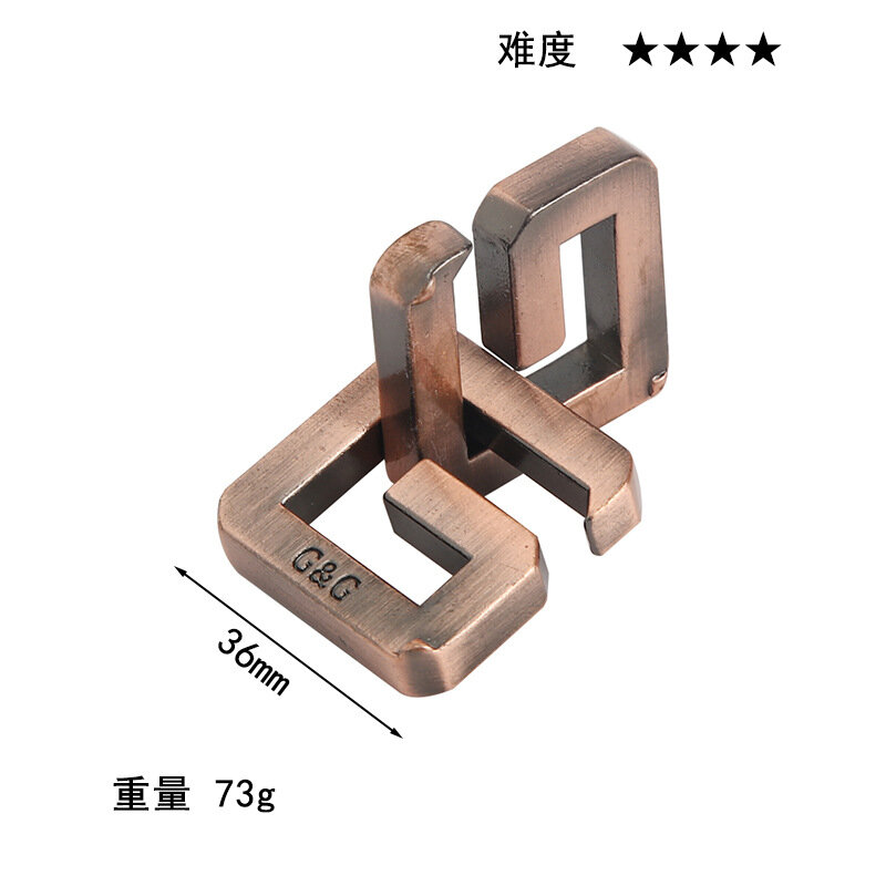 Головоломка Моксу из цинкового сплава, замок Конгмин, развивающая игрушка для снятия стресса для взрослых,