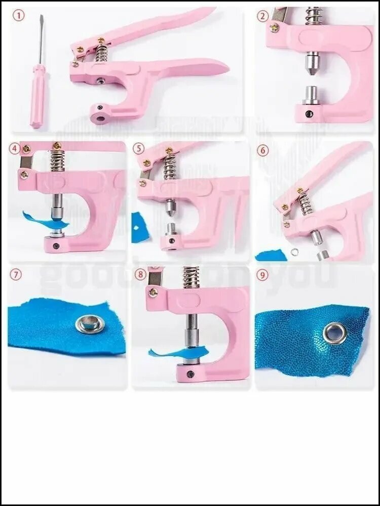 Набор для установки кнопок и люверсов / Пресс для установки кнопок / Набор для рукоделия