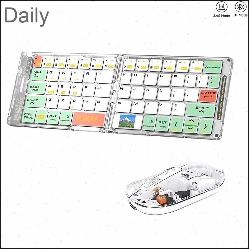 Комплект мышь + клавиатура беспроводная KEYBOARDSET028GRRU, Русская раскладка, прозрачный