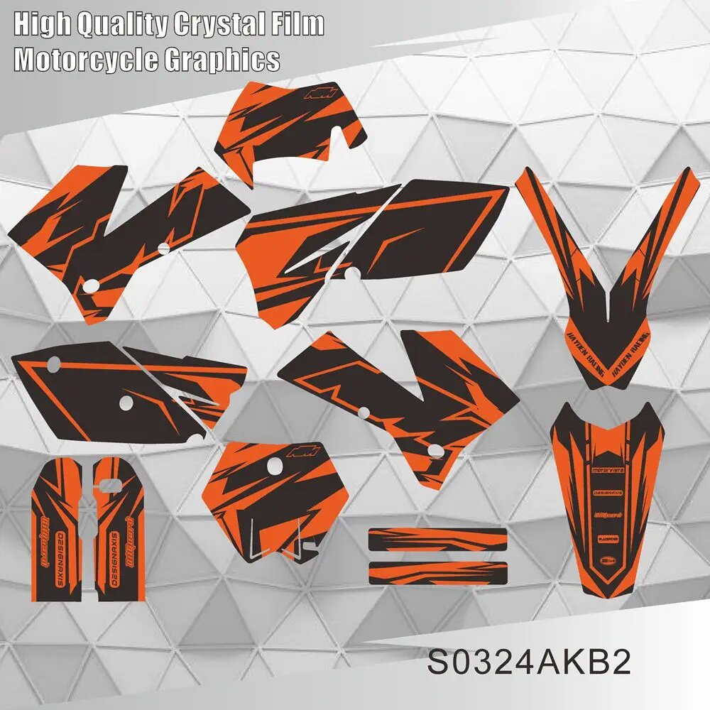 Графические наклейки комплект KTM EXC/EXC-F 125-525 2005-2007, Blank