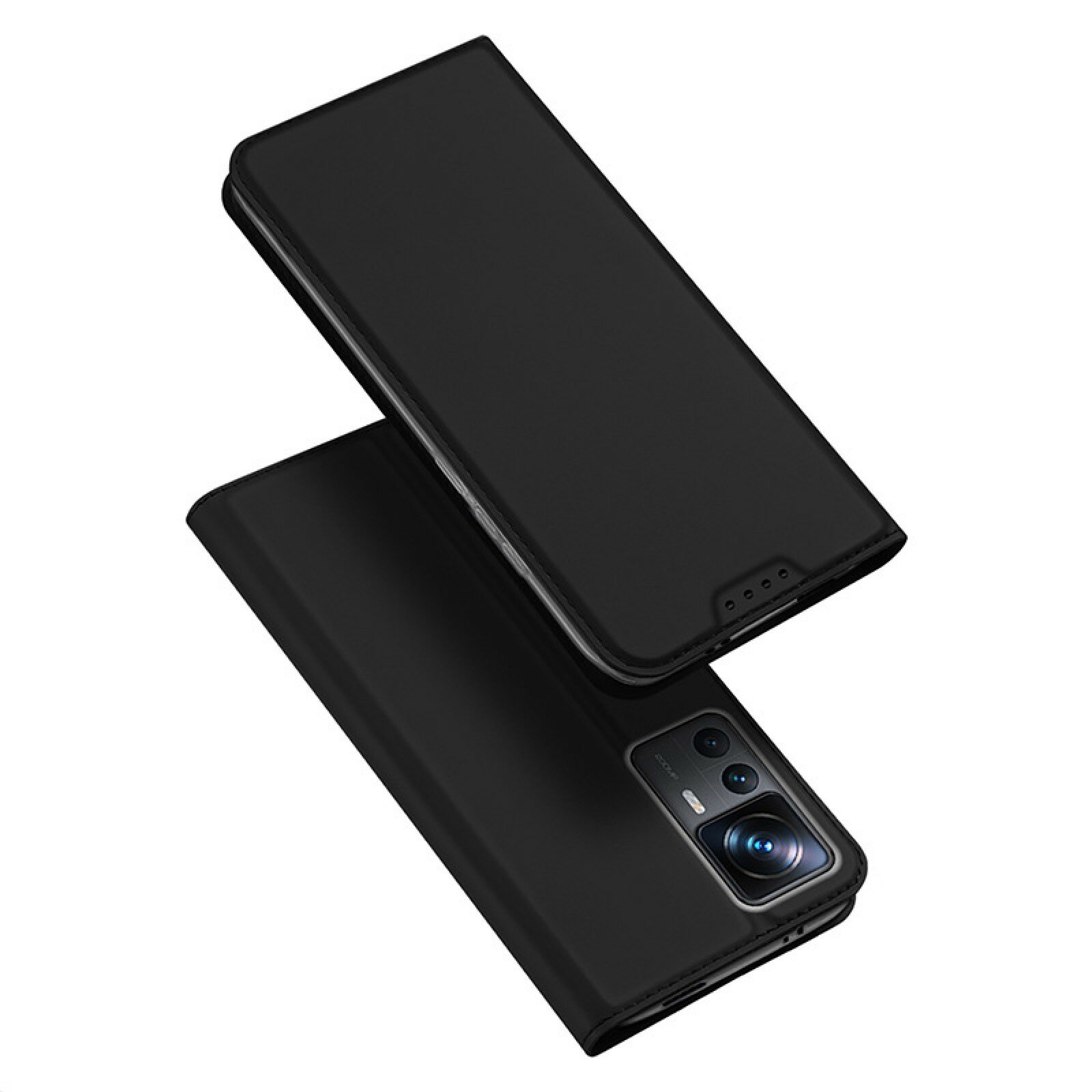 Чехол-книжка MyPads Impermeabile из импортной кожи для Xiaomi 12T и Redmi K50 Ultra с металлической основой и подставкой