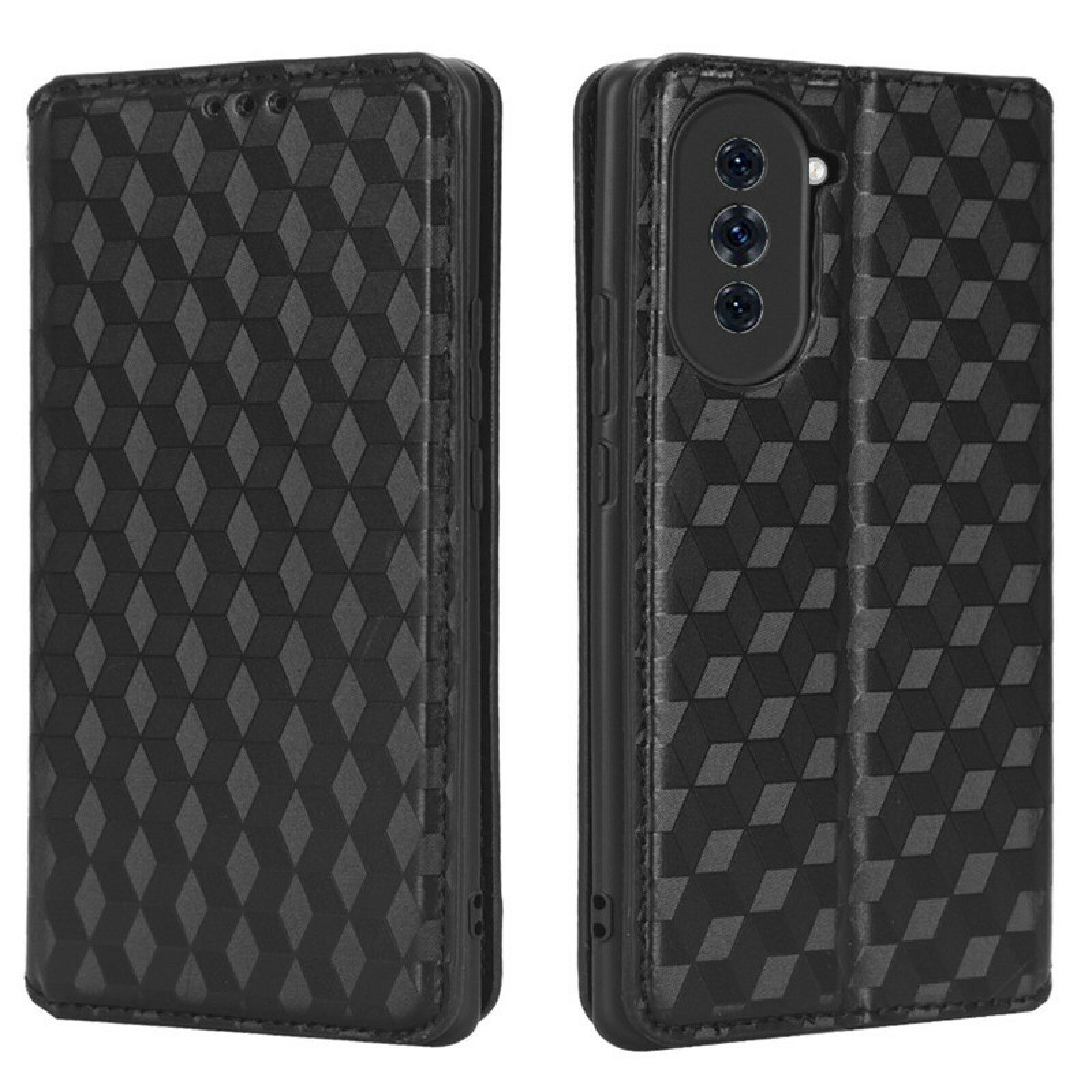 Чехол-книжка MyPads для Huawei Nova 10 из эко-кожи с 3D узором и магнитной крышкой