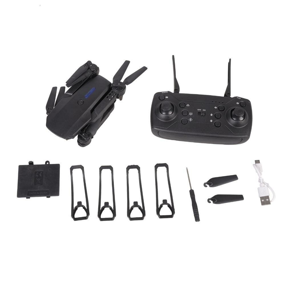 Беспилотник E88 с камерой, Черный - Одиночная камера 4K