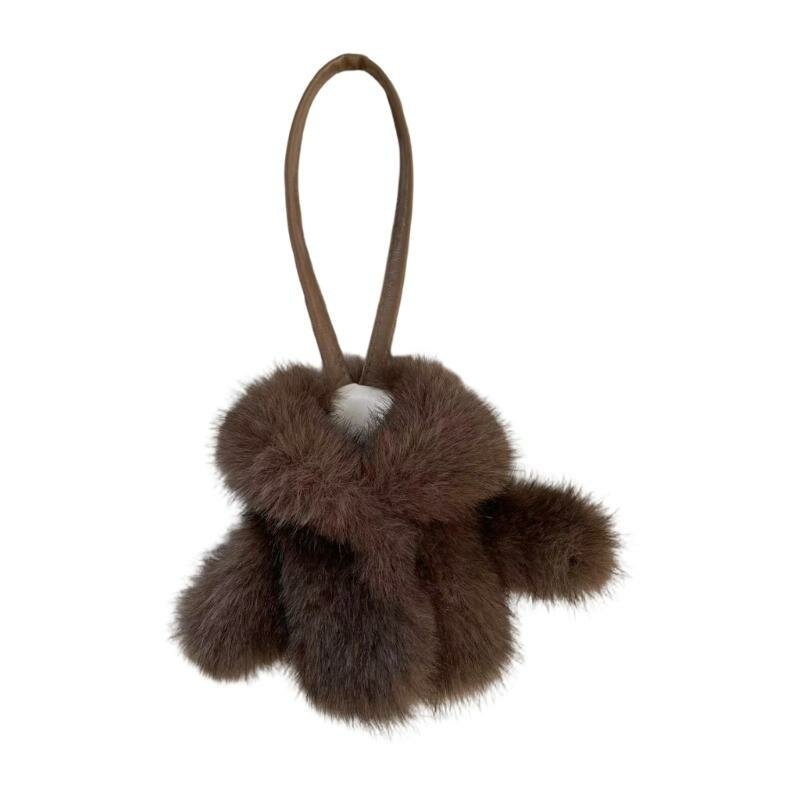 Плюшевый брелок-одежда для ключей, Кофейный цвет