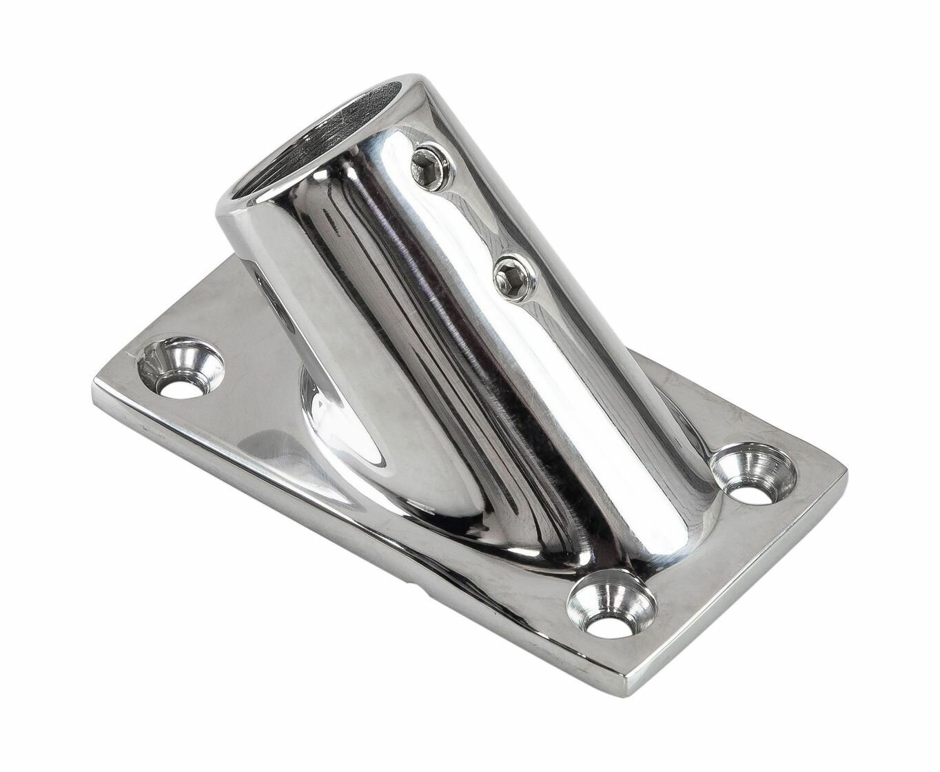 Основание стойки леера 7/8 (22,2 мм), 45 град, прямоугольное