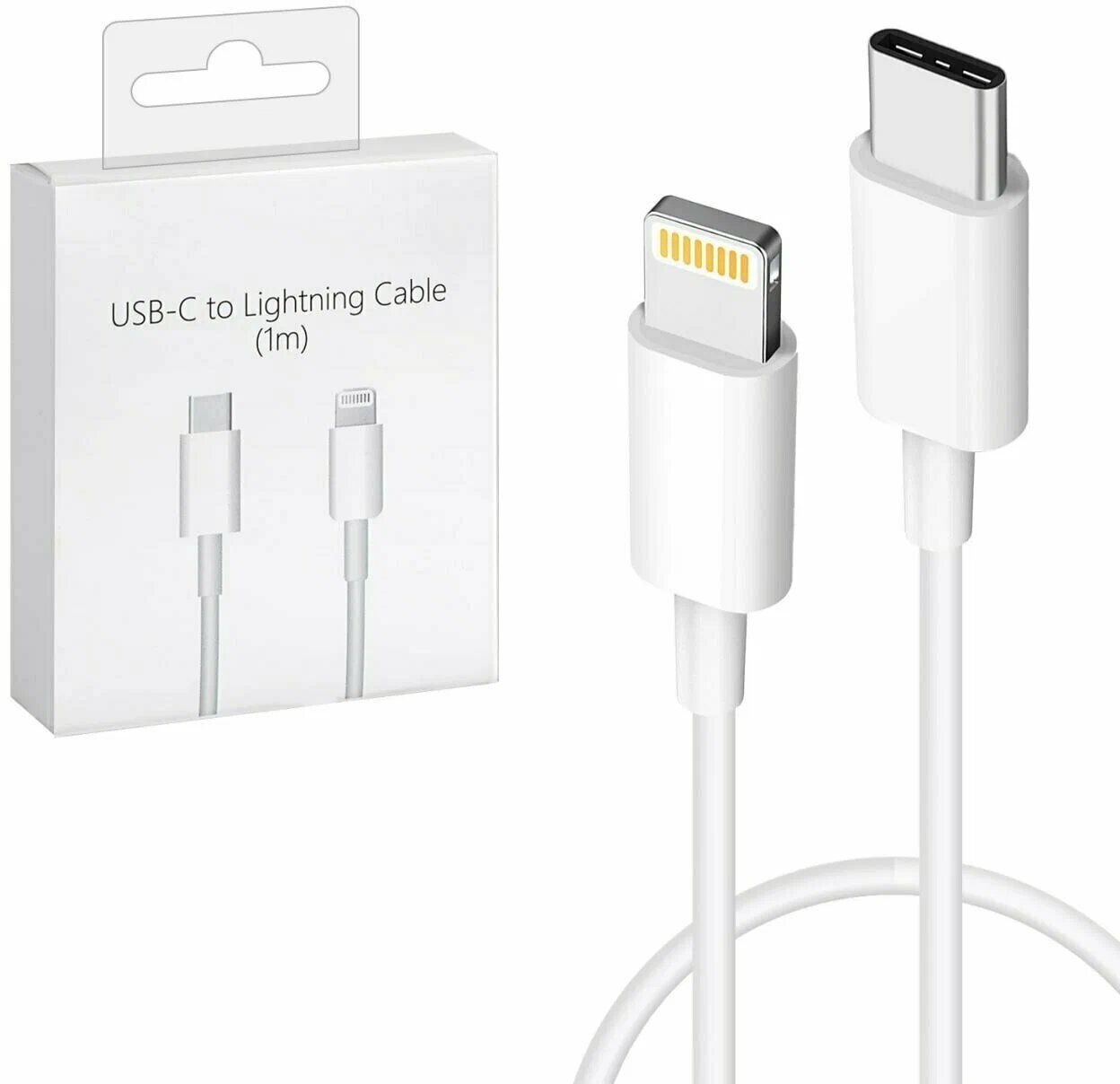 Кабель для IPhone Type-C to Lightning, с функцией быстрой зарядки, все модели iPhone/iPad, 1 метр, белый