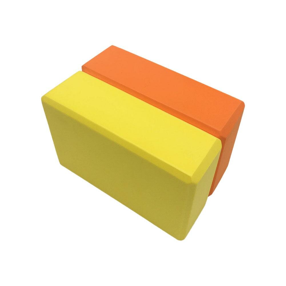 Блок (кирпич) для йоги EVA, 230х150х75 мм, оранжевый, набор из 2 шт.