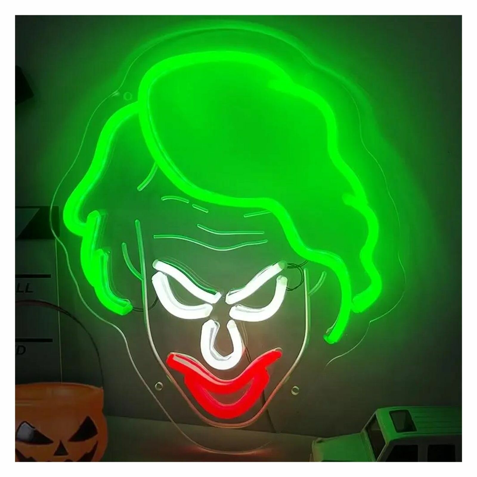 Неоновая Вывеска Joker Настенный Декор С Питанием От USB, 30x24,9см