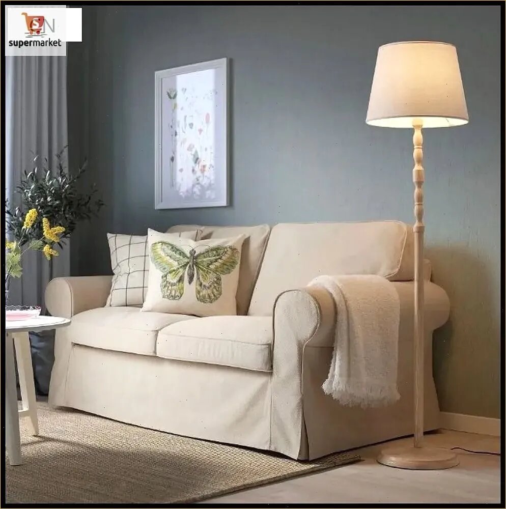 Напольный светильник IKEA E27 13 Вт Белый деревянный торшер для гостиной