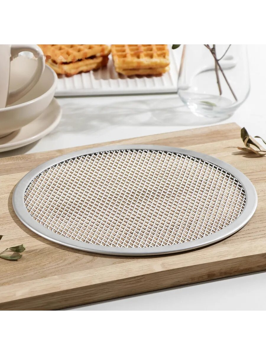 Форма для запекания выпечки пиццы противень круглый d-25 см