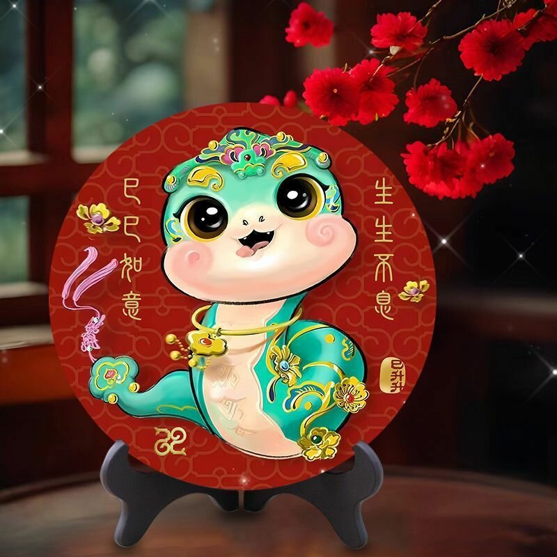 Праздничный 20-сантиметровый орнамент 'Shengsheng Buxi' из керамики, ручная работа для декора спальни или гостиной
