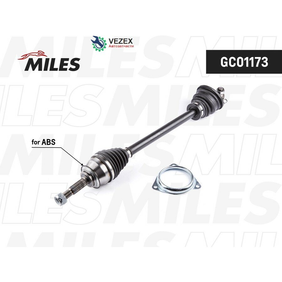 MILES GC01173 Привод в сборе RENAULT LOGAN I/SANDERO 1.2-1.6 04- левый под ABS GC01173