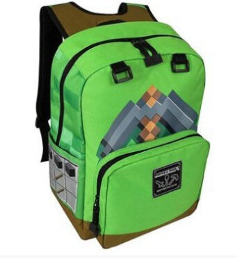Новый рюкзак Minecraft Creeper с алмазным кирком - большой запас в наличии