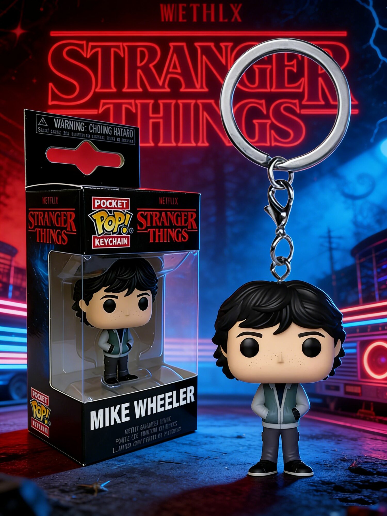 Фигурка Funko POP! брелок для ключей stranger things, Очень странные дела майк 5*4*7.5CM, Персонаж из сериала Очень странные дела MIKE