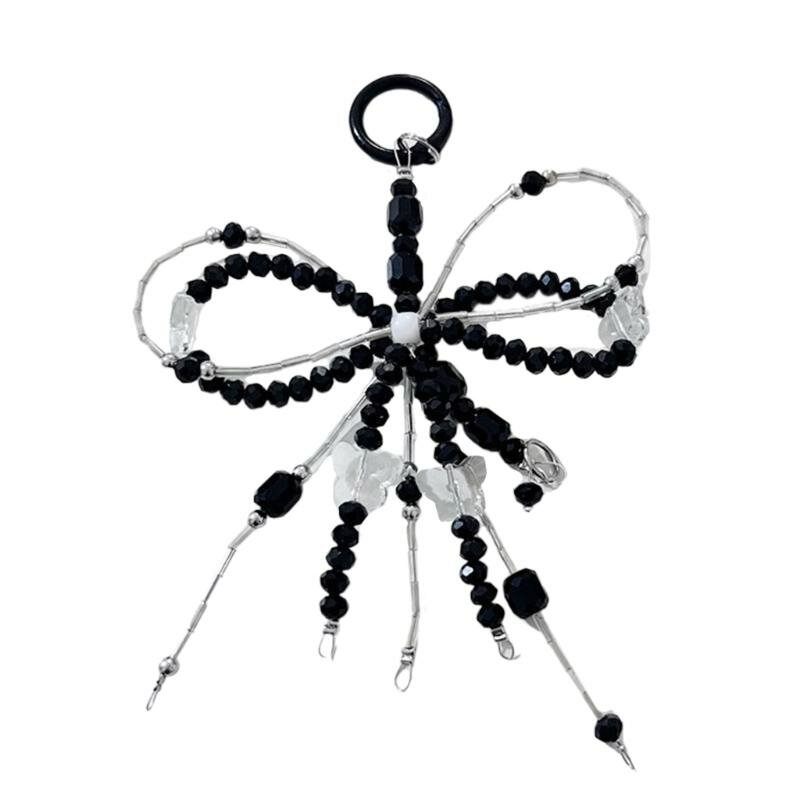 Акриловый кулон-бант, Черный