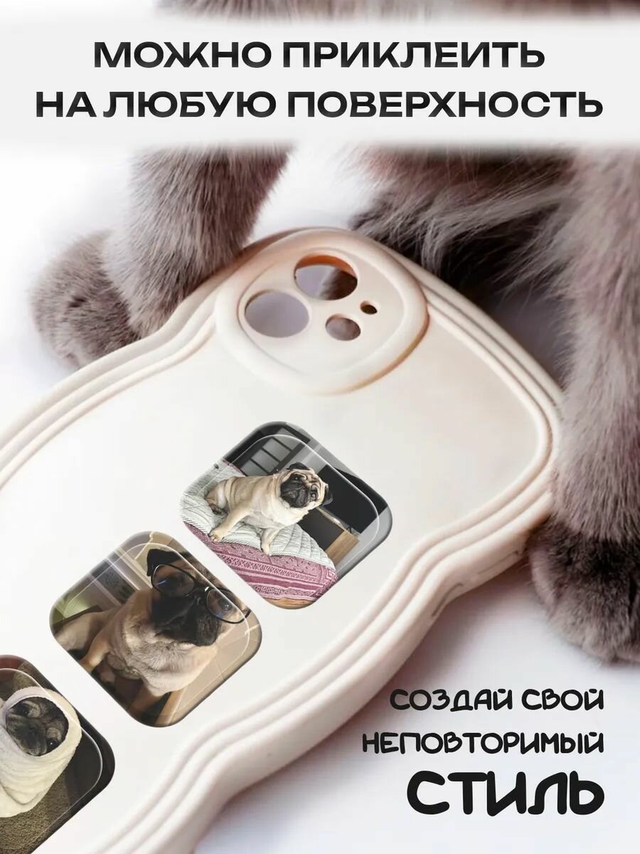 3D стикеры на телефон мопс — фото 1