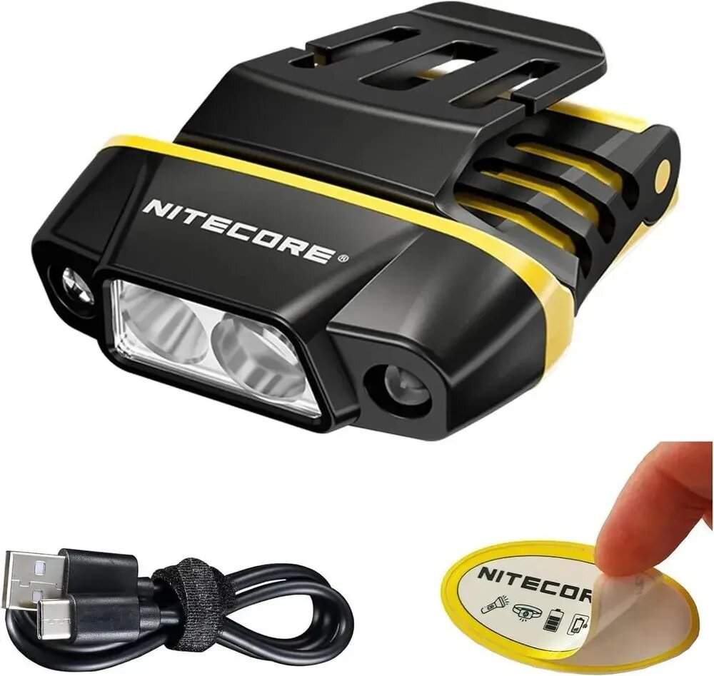 Nitecore NU11 налобный фонарь-прожектор USB-зарядка, влагозащита, красный, желтый свет для кемпинга, туризма — фото 1