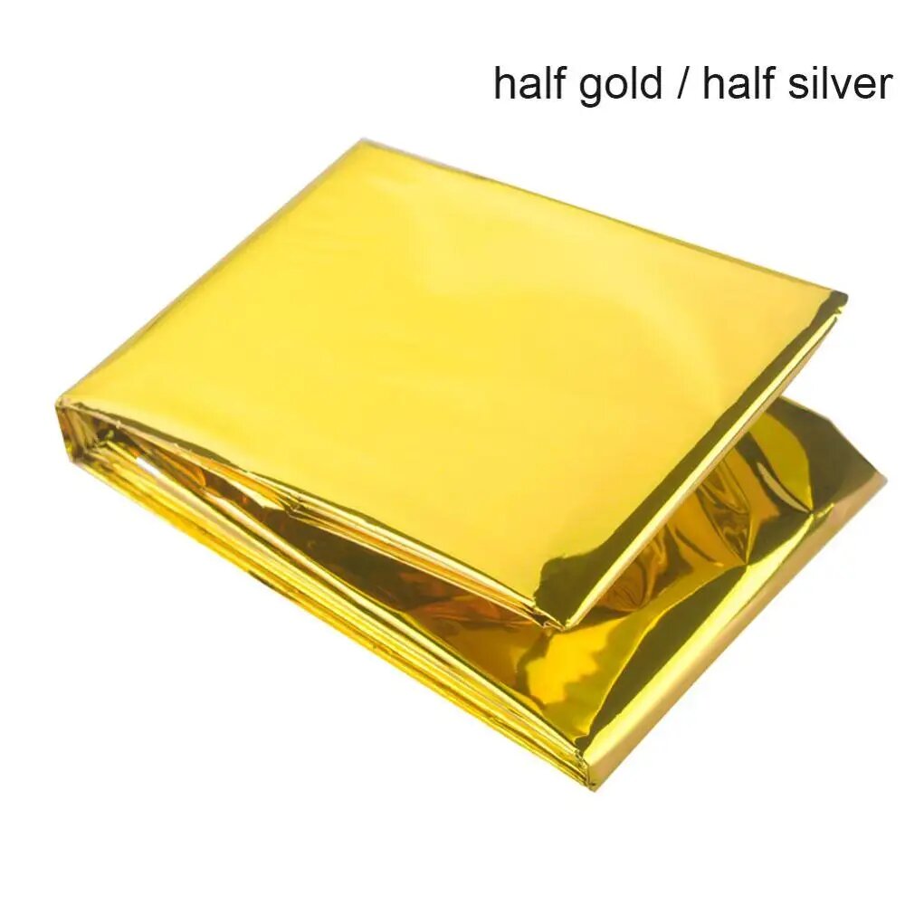 Спасательное одеяло золотое, half gold / half silver