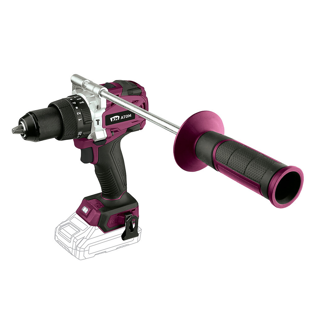 Дрель-шуруповерт ударная аккумуляторная бесщеточная КМ атом 18 В без АКБ и ЗУ (CID-188BL)