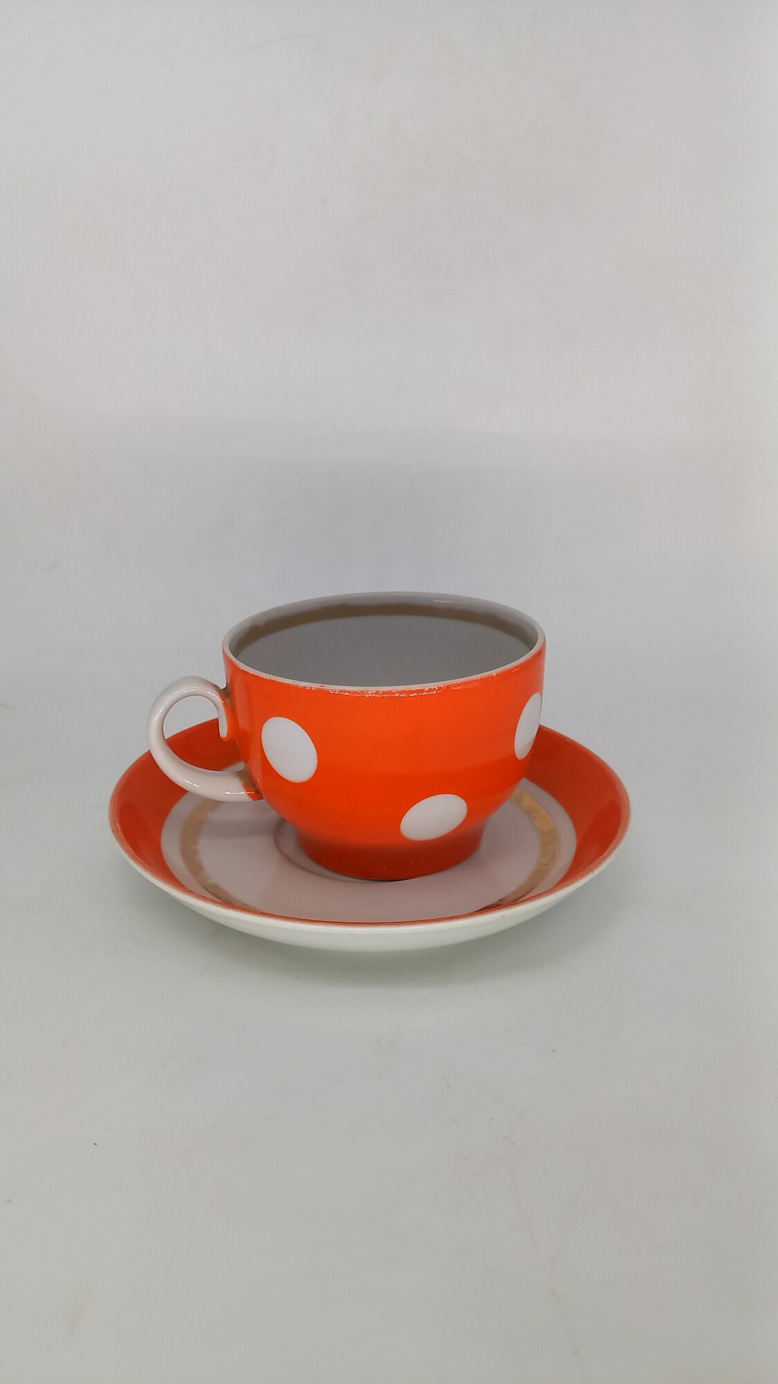 Винтажная советская чайная пара, фарфор, СССР