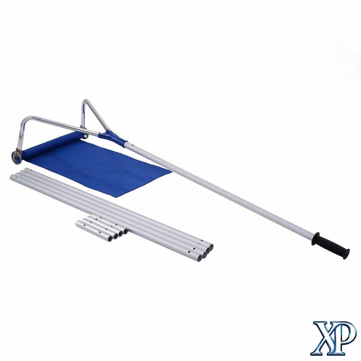 Скребок-ледоруб для кровли, синий ткань Oxford 4,5м, алюминий регулируемая 180-660см, с роликами, для дома/гаража/навеса