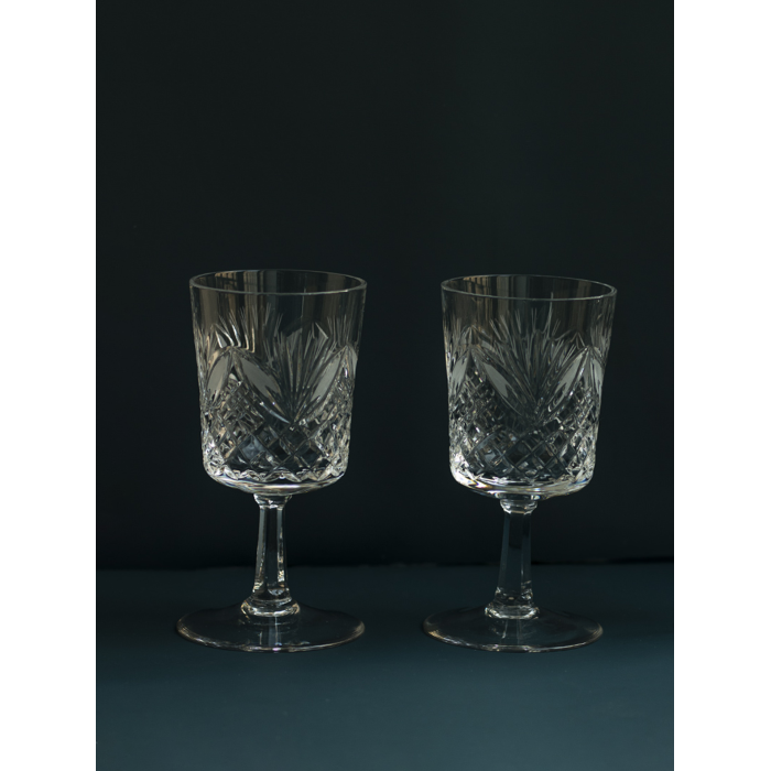 Хрустальные фужеры для вина 2 шт Ручная работа , объем 150 мл Подарочный набор в коробке крафт ID 102074-2 (150 мл)