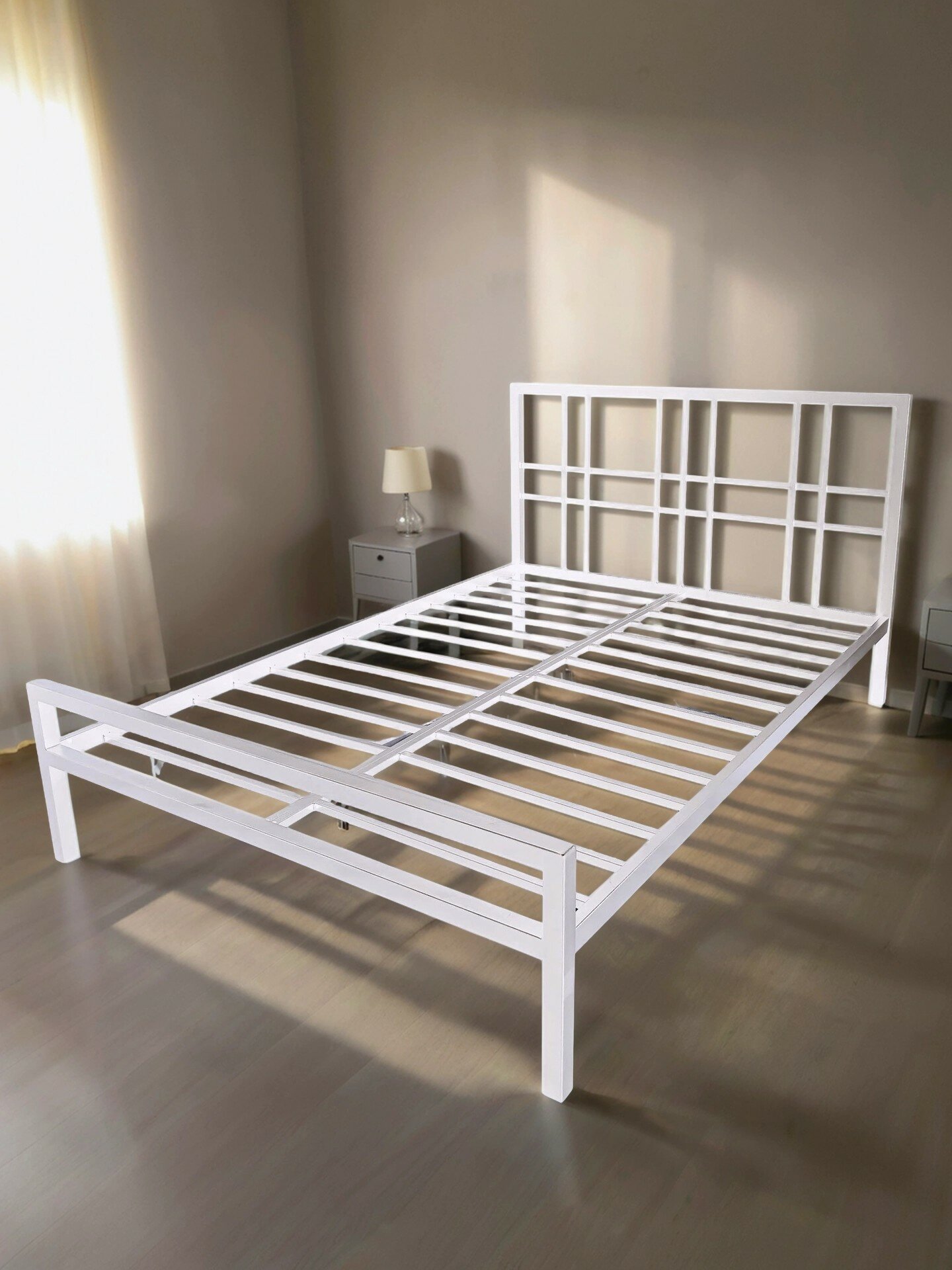 Кровать "Эмили", 140x200х100см, кованая, усиленная, с бортиком