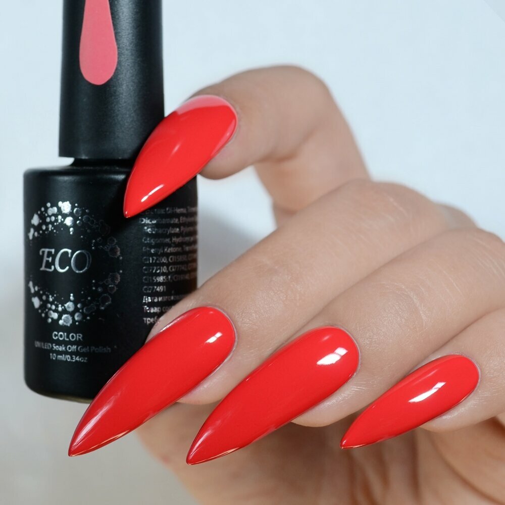 Гель лак для ногтей №50 Основная (шеллак), ярко-коралловый