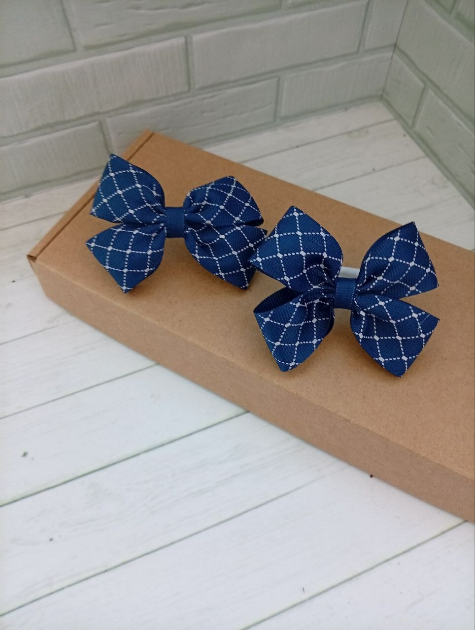 Бантики малышки из репсовой ленты 2 шт