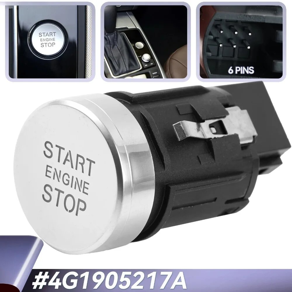Автомобильный переключатель зажигания, стартер, кнопка запуска двигателя 4G1905217A, подходит для Audi A6 C7 S6 A7 RS7 2012-2018, автоаксессуары