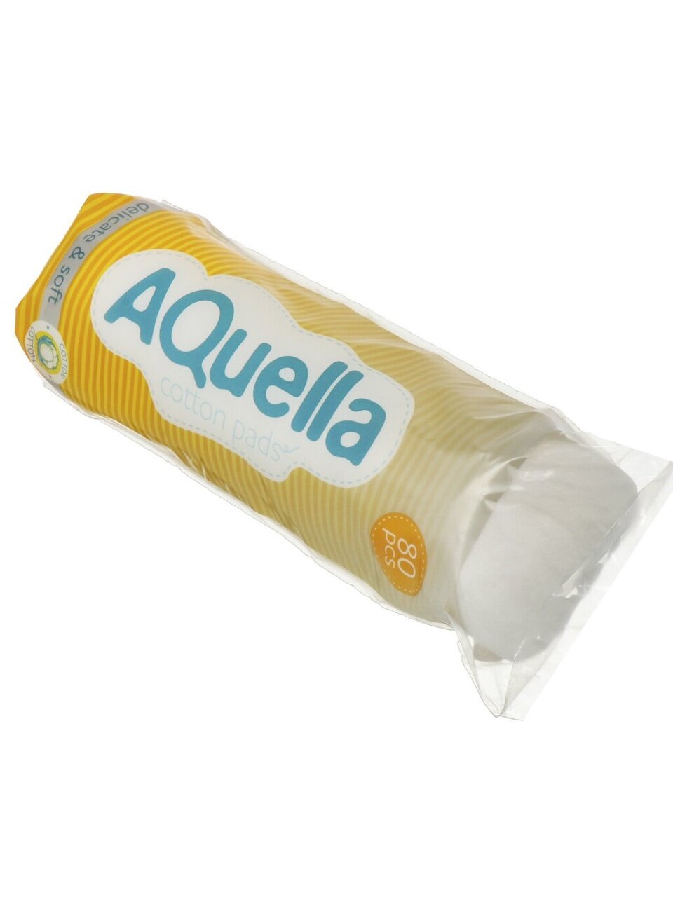 Ватные диски Aquella 80 шт для снятия макияжа и ухода за лицом, мягкие косметические спонжи из натурального хлопка.