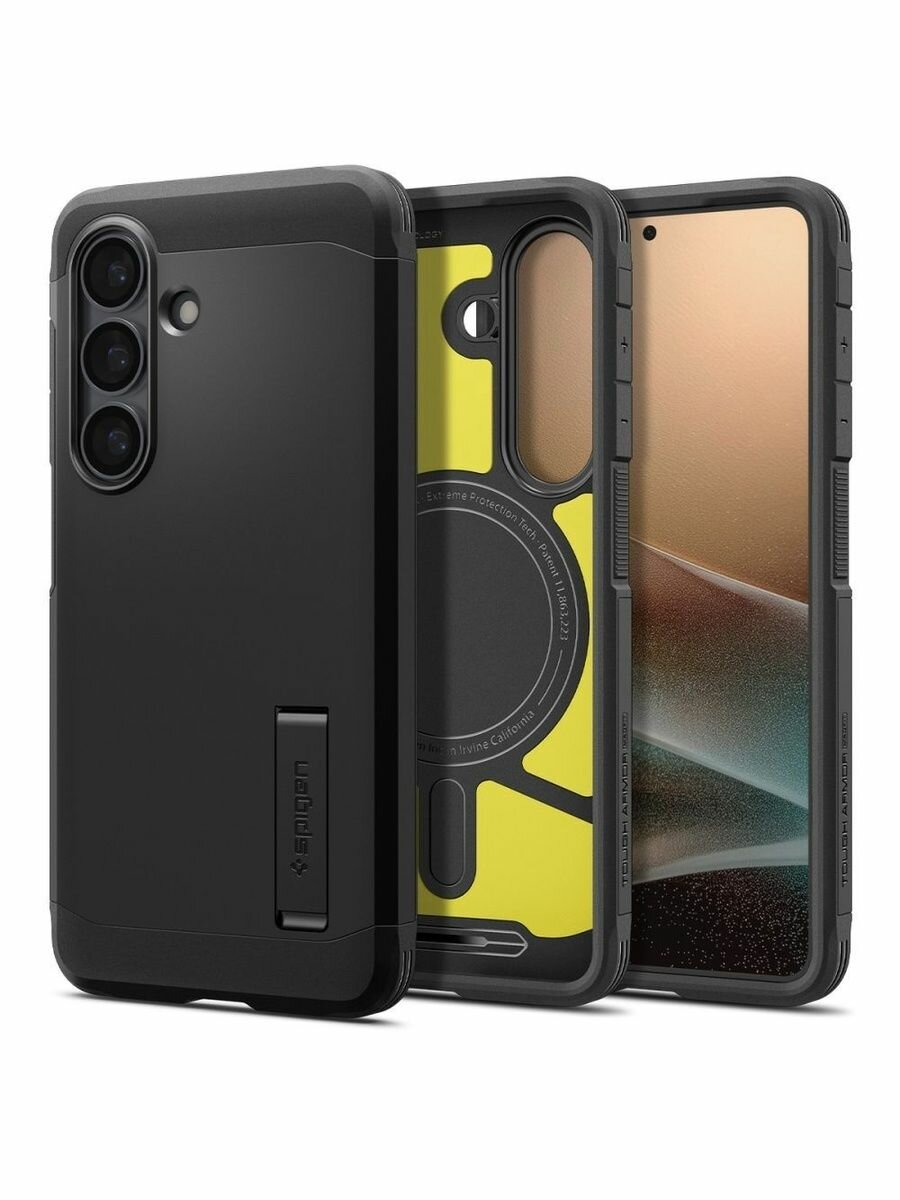 Чехол на Samsung Galaxy S26 Plus, Spigen Tough Armor Magsafe (ACS10713), противоударный, бортики для защиты камеры и дисплея / Чехол на Самсунг Галакси С26 Плюс