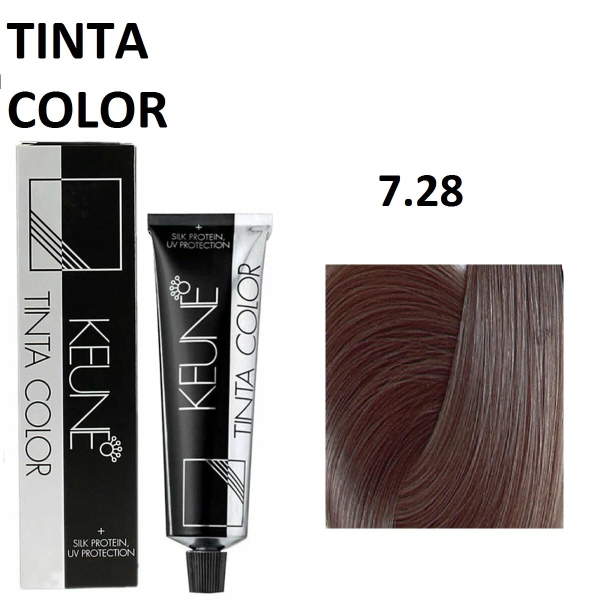 Keune Tinta Color 7.28 Перманентный краситель - Стойка краска для волос Средний Перламутровый Блонд 60 мл