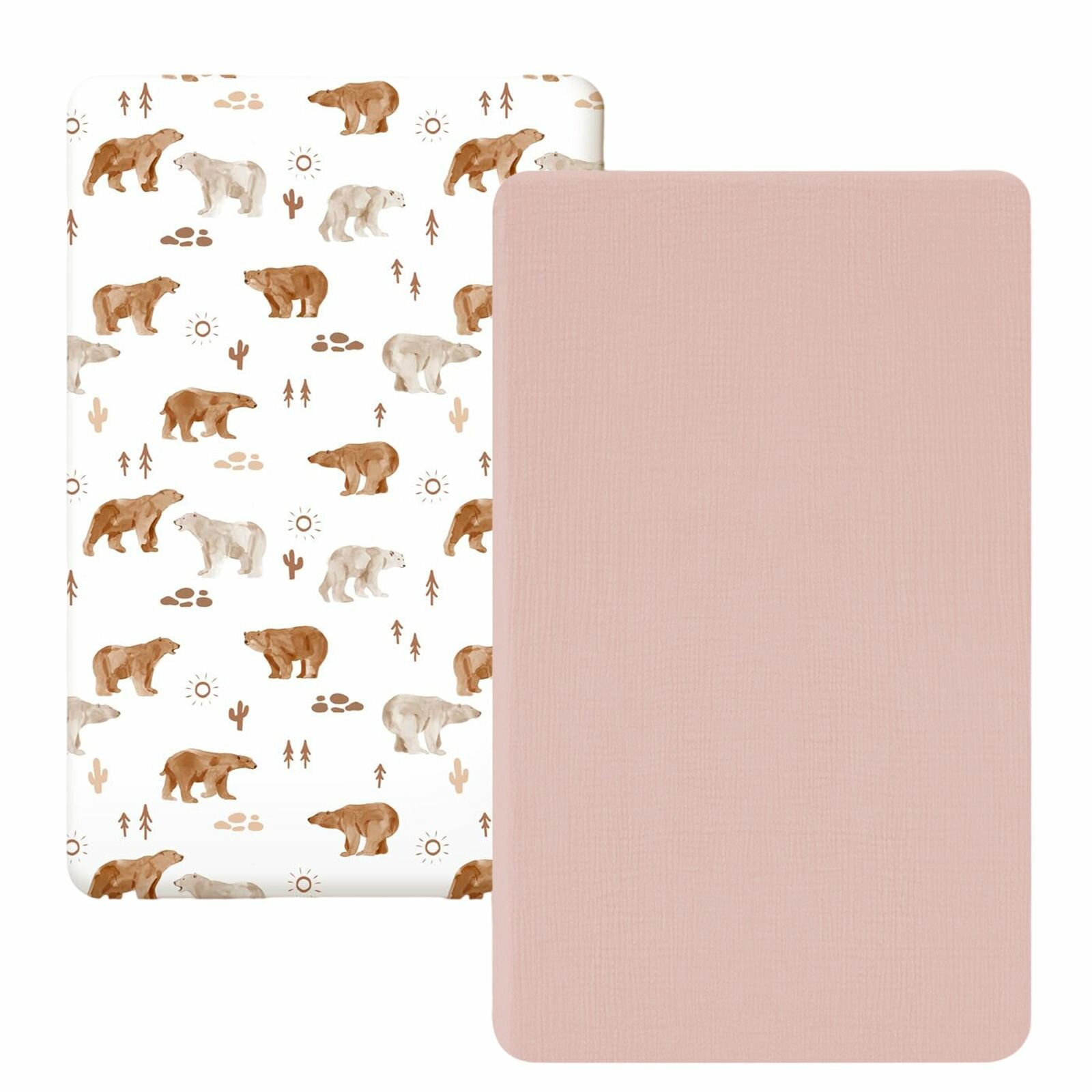 2 шт Дышащие наматрасники для детской кроватки