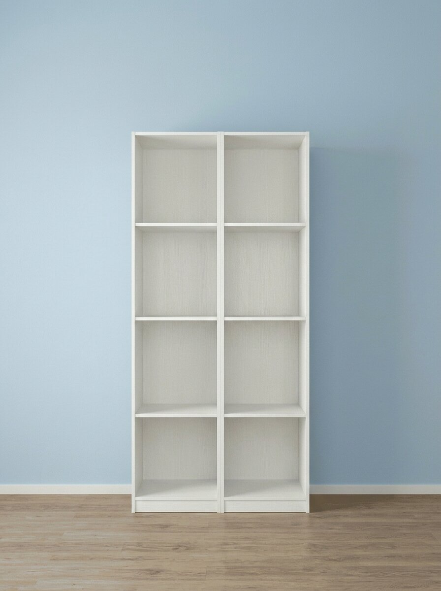 Стеллаж икеа "KLEPPSTAD", 80 см x 176 см x 55 см, белый цвет, 6 полок