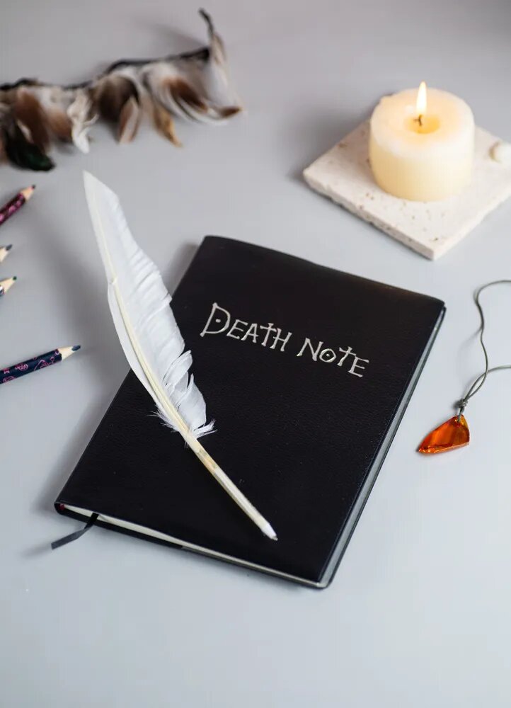 Death Note Тетрадь А5 1 шт, листов: 240, аниме, твердая обложка, белая бумага, клетка, с закладкой