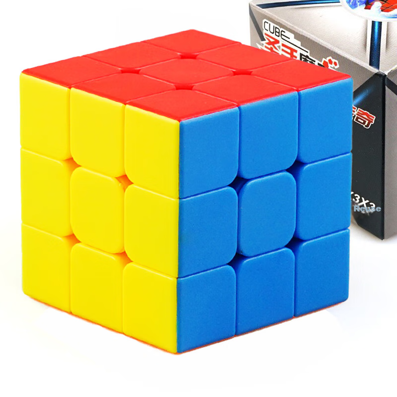 Шеншоу 3x3 Скоростной кубик Рубика для детей 7-10 лет - Гладкая матовая поверхность, без магнитов, без наклеек, цветной