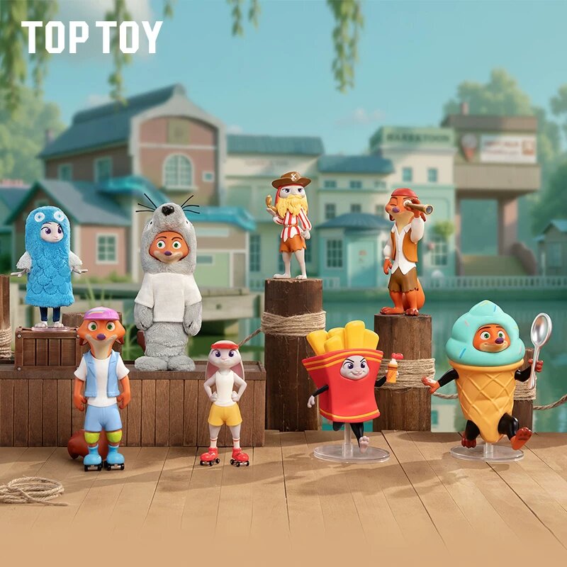 TOPTOY Disney Zootopia Плюшевый слепой бокс-браслет с одним таинственным персонажем, коллекционная игрушка Звериный