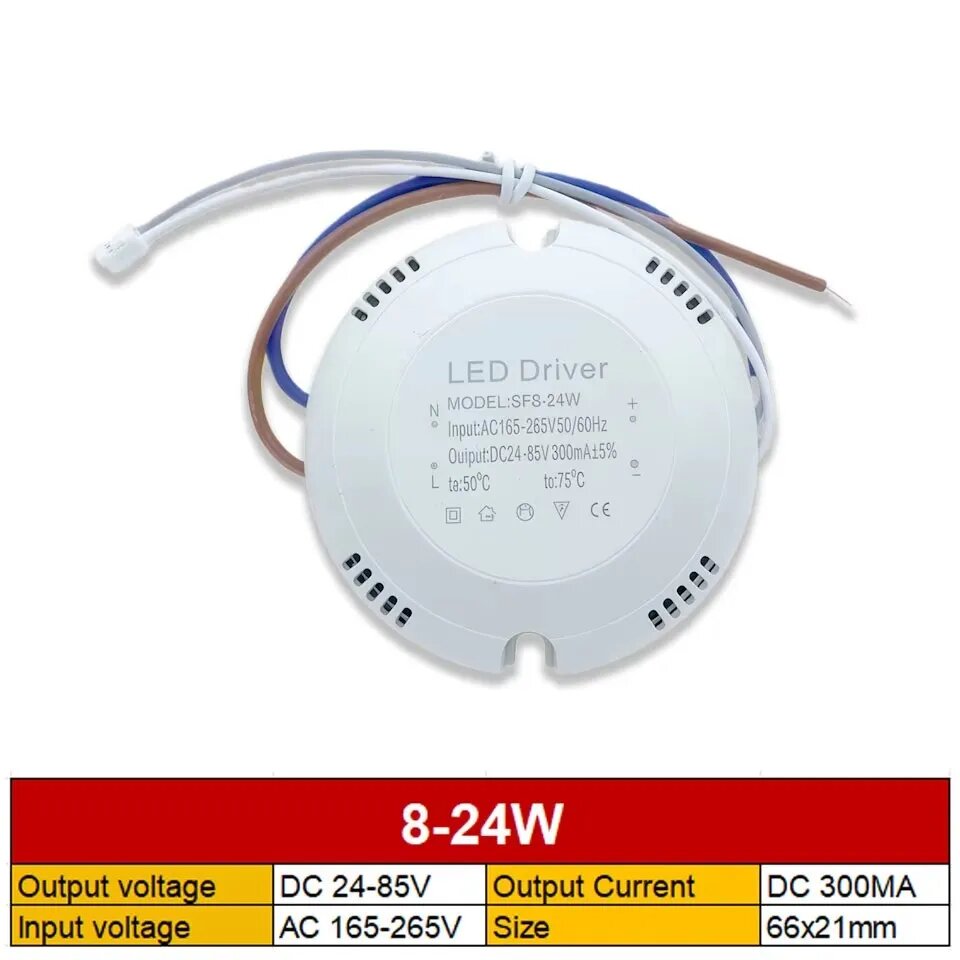 LED драйвер Symcore 8-100Вт DC 24-80В 60В-130В 8-24W