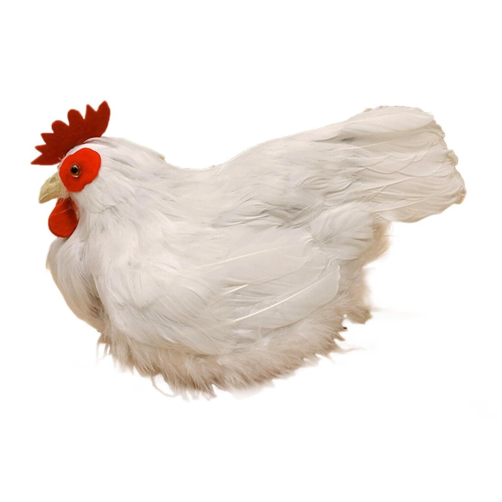 Искусственная Пернатая Курица Статуэтка Цыпленка Орнамент для Домашнего Свадебного Пасхального Украшения Реалистичные Фигурки Цыпленка Подарок